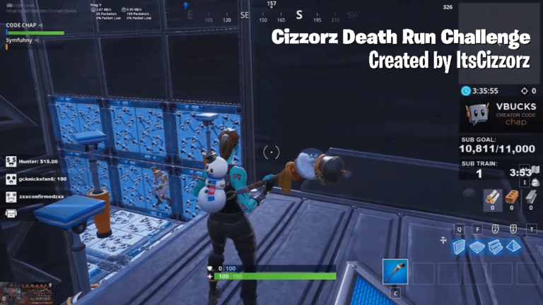 Cizzorz Death Run Challenge [ Itscizzorz ] – Fortnite Creative Map Code