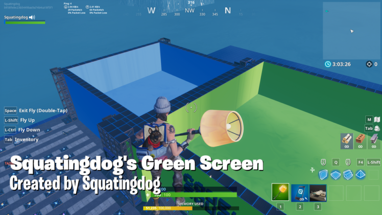 Squating's Green Screen [ squatingdog ] – Fortnite Creative Map Code