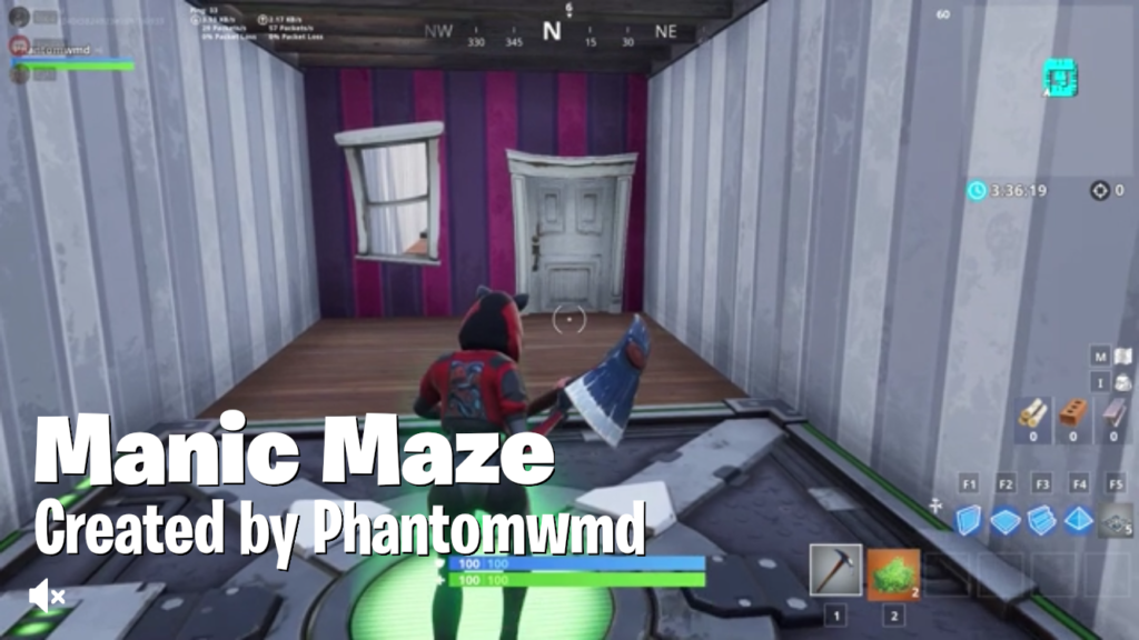 Manic Maze! [ Phantomwmd ] – Fortnite Creative Map Code