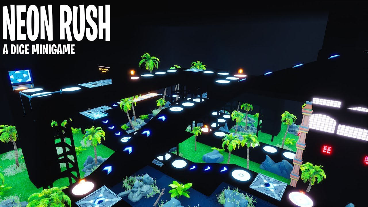 NEON RUSH! [ Portals_are_Lit- ] – Fortnite Creative Map Code