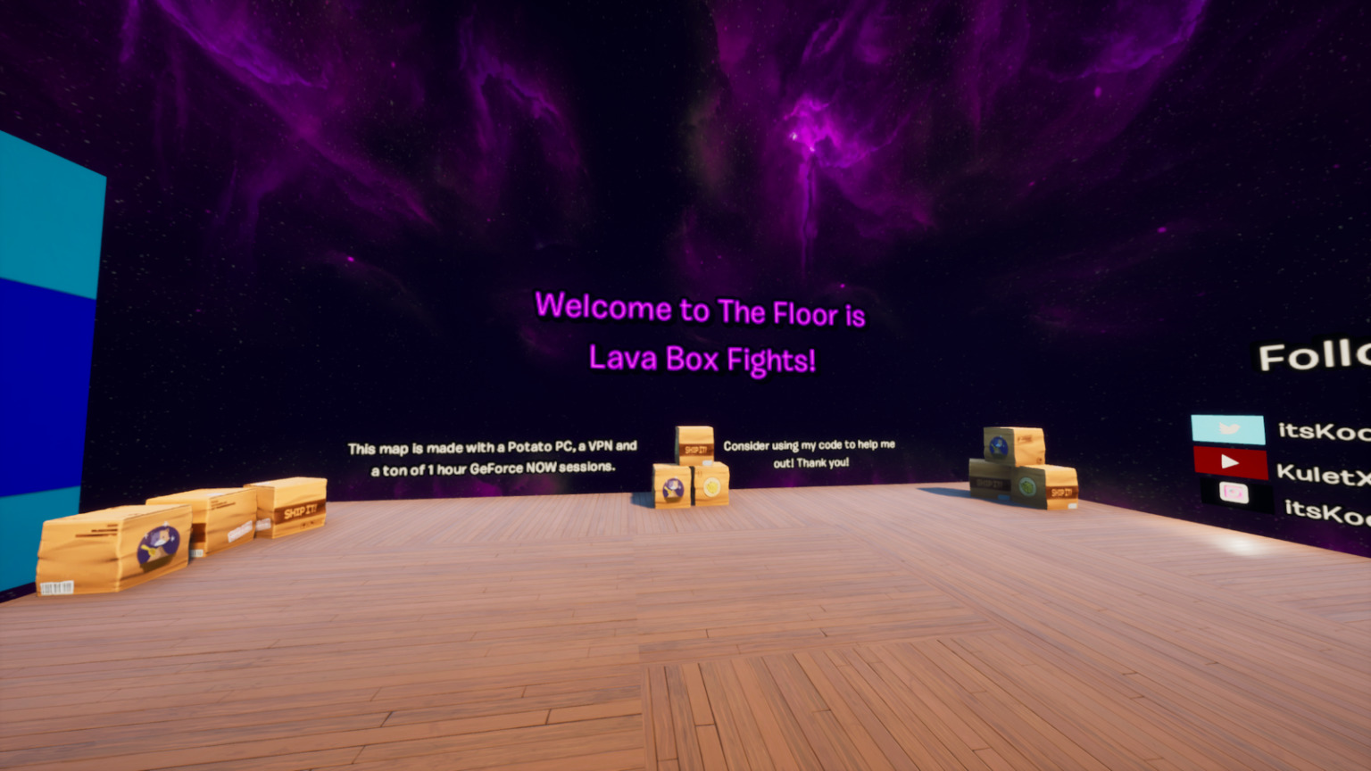 The Floor is Lava: Box Fights! [ KuletXCore ] – Fortnite Creative Map Code