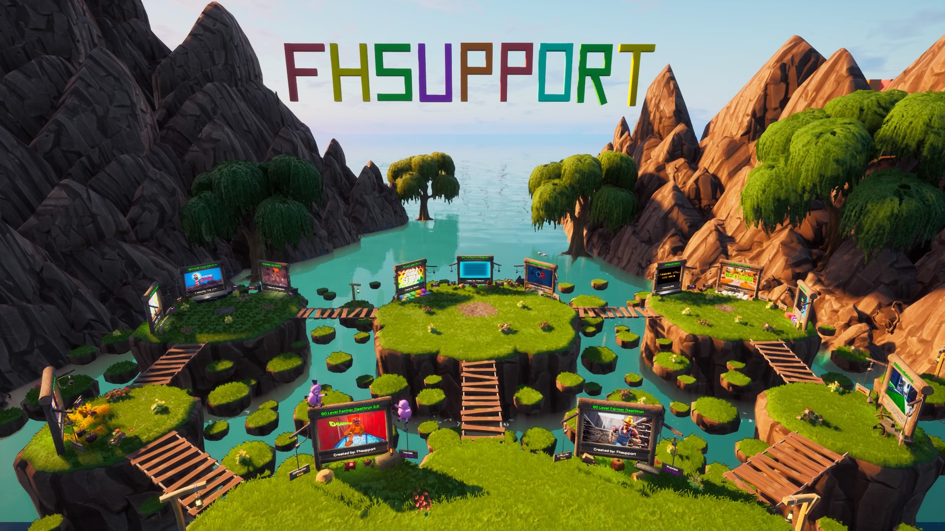 Fhsupport's Deathrun Hub [ fhsupport ] – Fortnite Creative Map Code