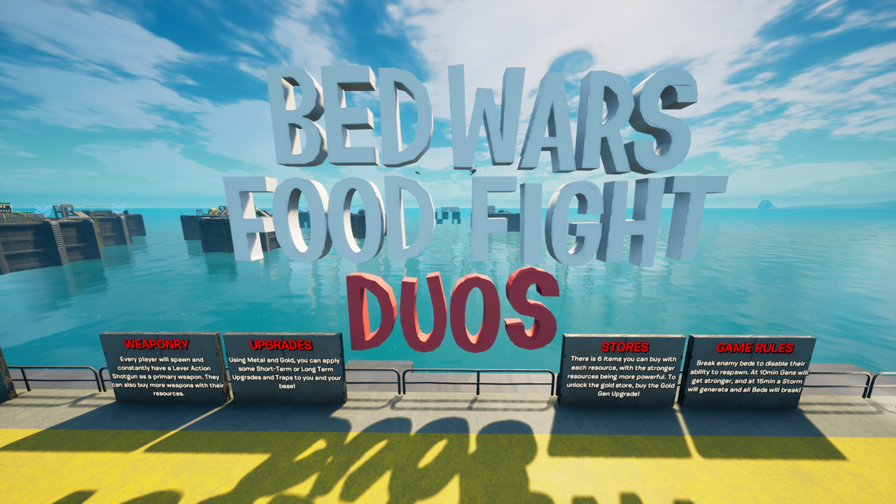 🍔🌮BED WARS: FOOD FIGHT🥤🍕 [ TactTact_ ] – Fortnite Creative Map Code