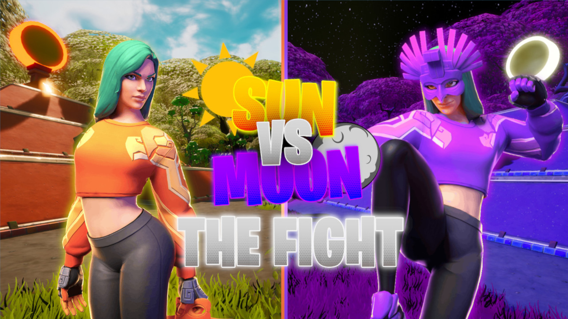 SUN VS MOON: THE FIGHT [ lemoon-yt ] – Fortnite Creative Map Code