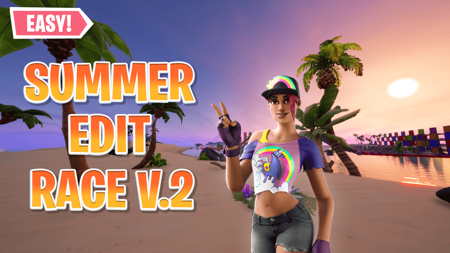 🌴 SUMMER EDIT RACE V.2 ☀ [ hanuta7 ] – Fortnite Creative Map Code