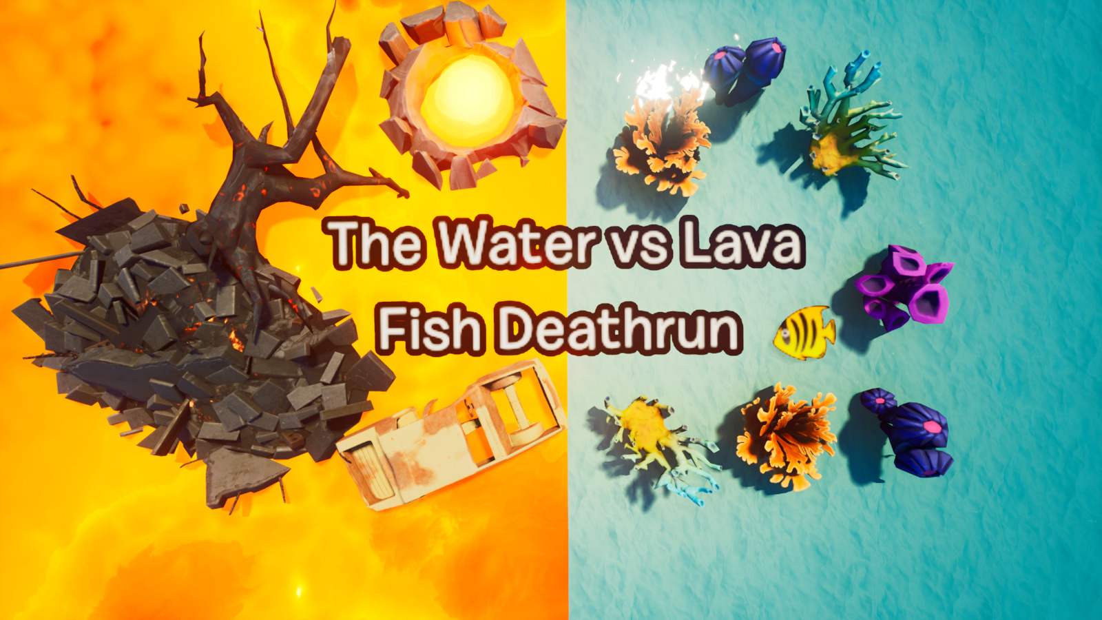 The Water vs Lava Fish Deathrun [ DHN ] – Fortnite Creative Map Code