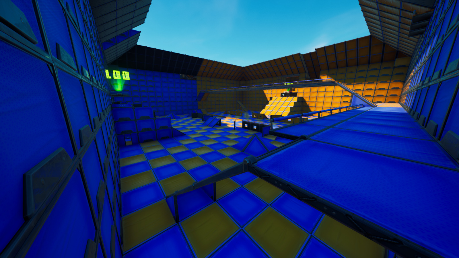 💯ORANGE VS BLUE 100 (XL) GO GOATED [ zyfa ] – Fortnite Creative Map Code