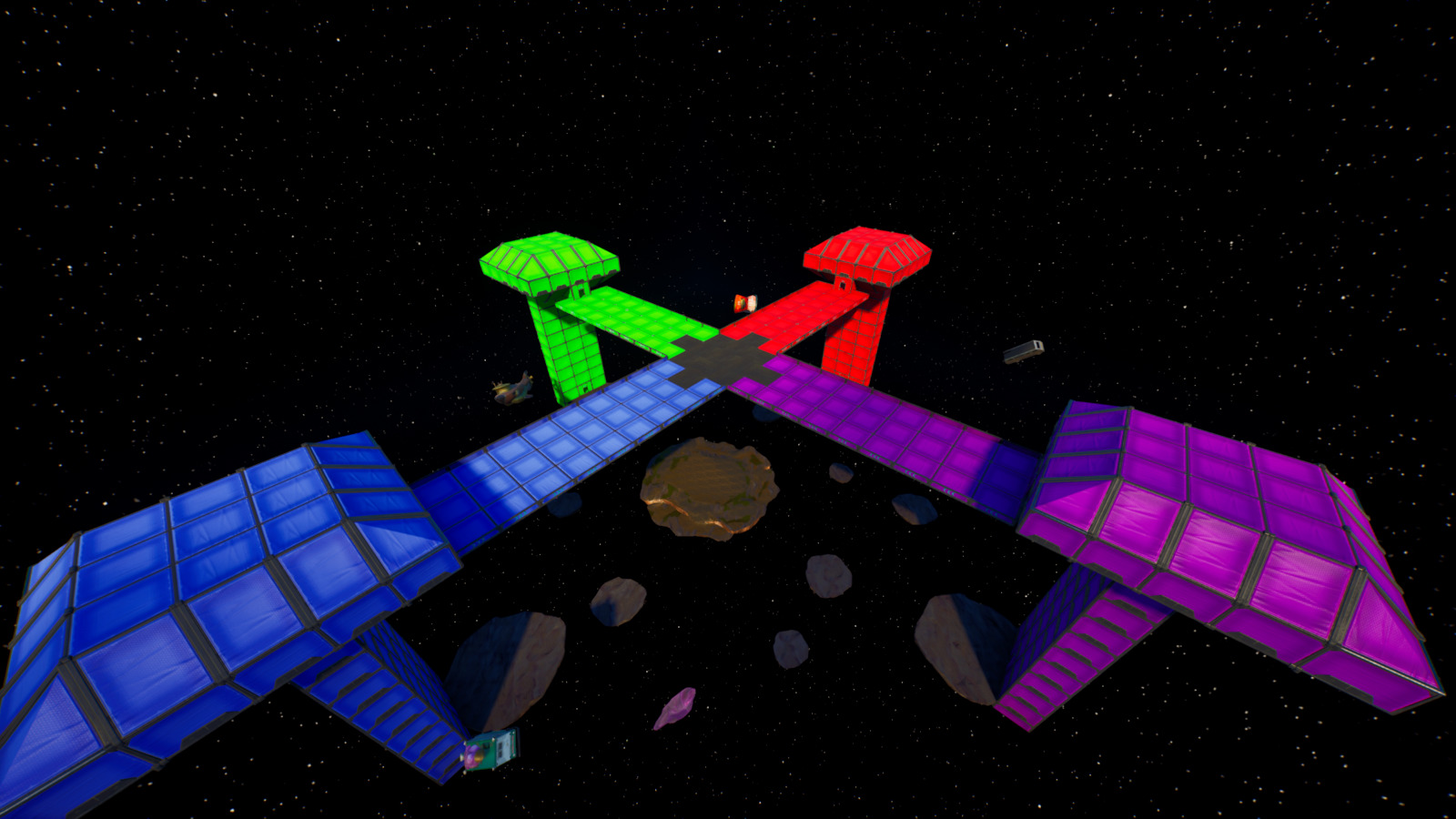 Red vs Blue vs Green vs Purple, 1 Bullet [ bromoney445 ] – Fortnite Creative Map Code