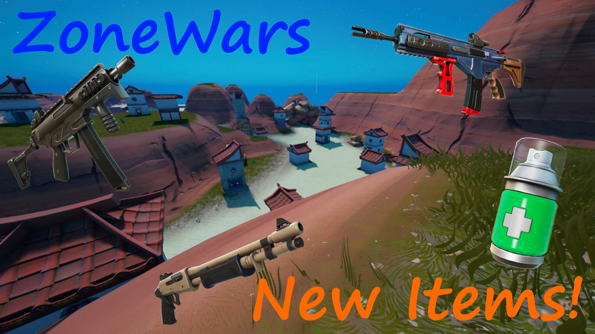 ZONEWAR WITH NEW ITEMS!!! [ cwbob ] – Fortnite Creative Map Code