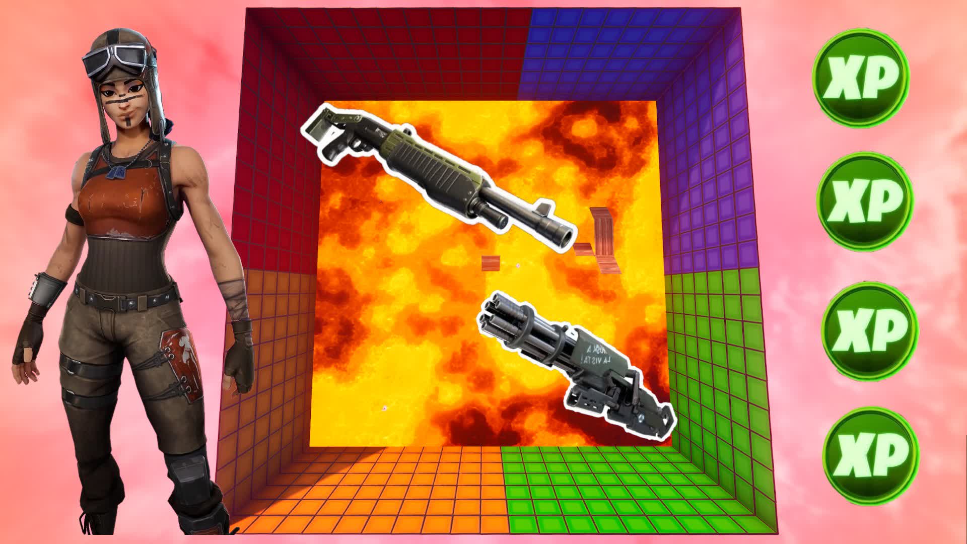Square Arena Fire [ Apfel ] – Fortnite Creative Map Code