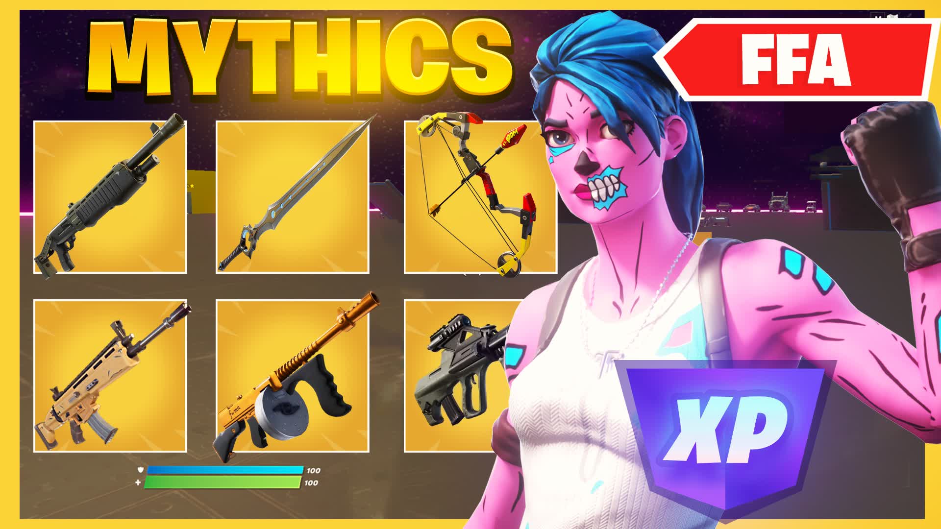 Mythic Madness FFA (XL) ⭐ [ zyfa ] – Fortnite Creative Map Code