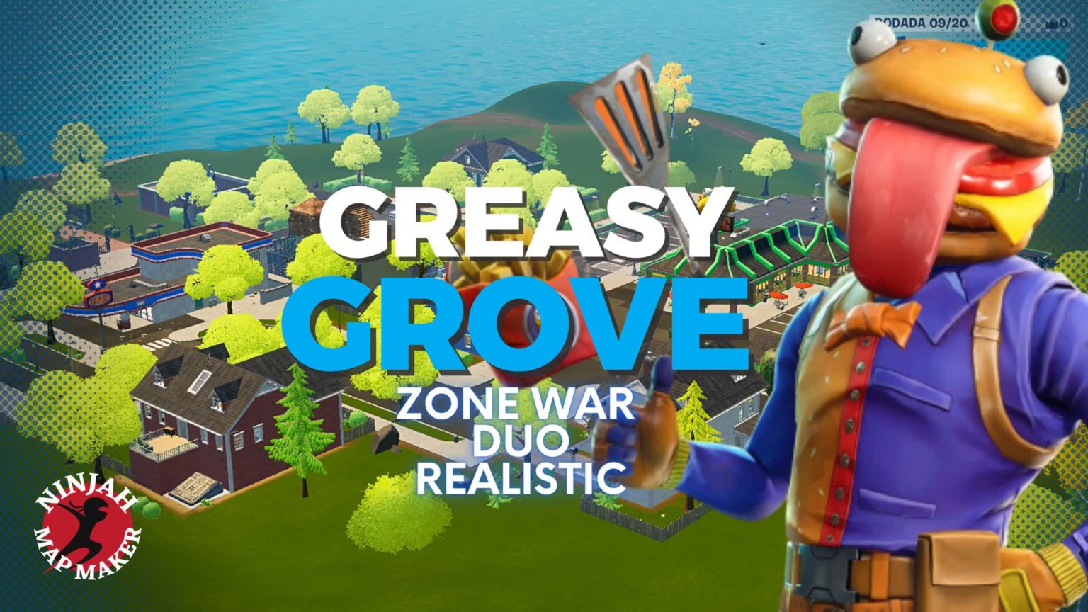 GREASY GROVE DUO - REALISTIC ZONE WAR [ ninjah_dj ] – Fortnite Creative Map Code
