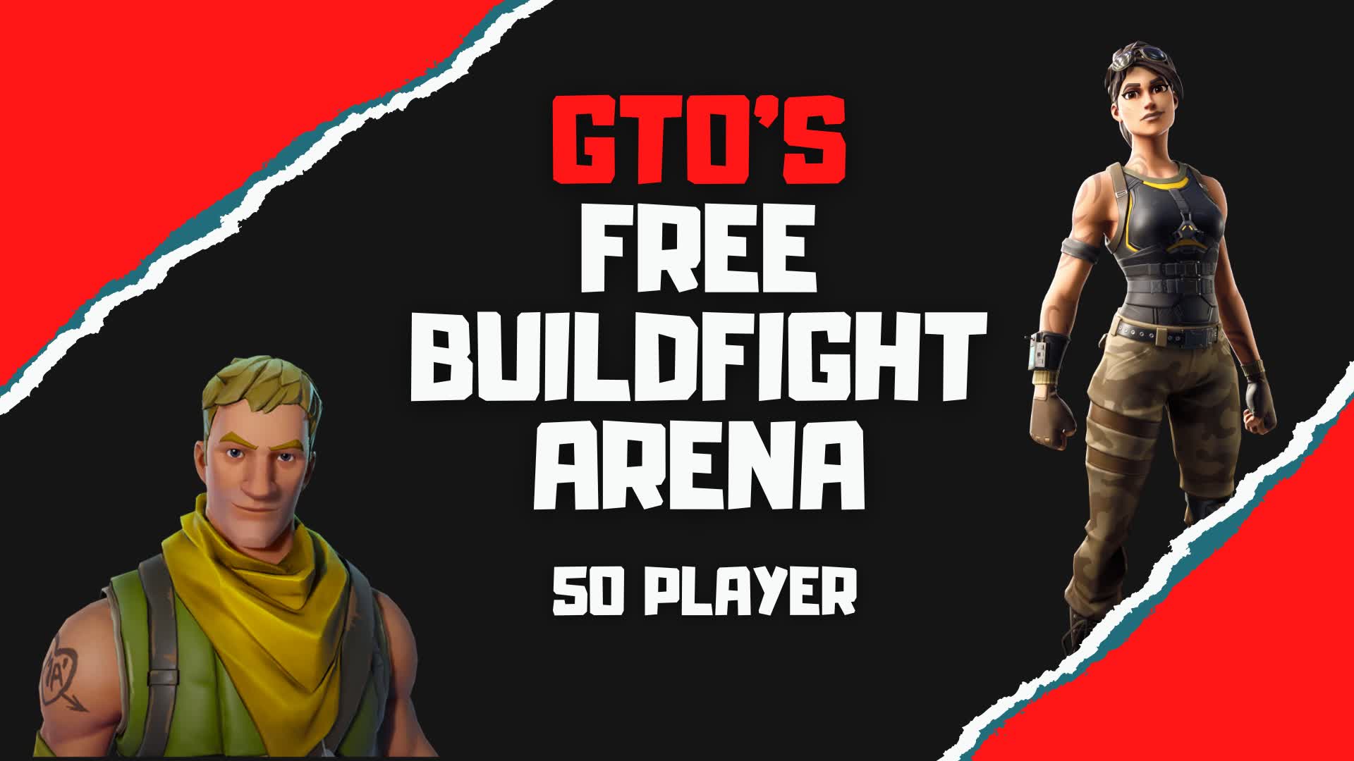 GTO'S (FREE BUILD) FIGHT ARENA [ givethemone ] – Fortnite Creative Map Code