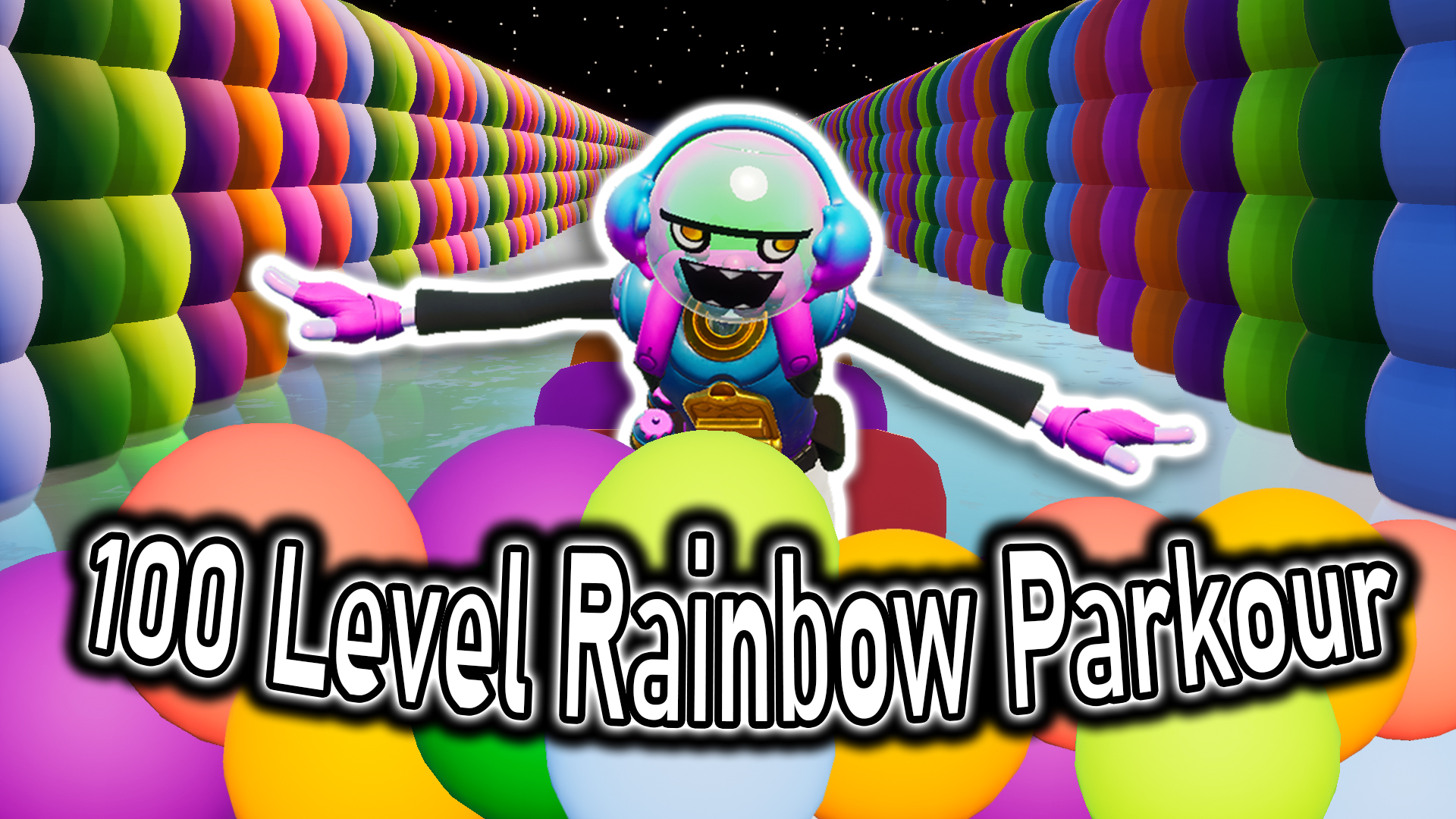 100 Level Rainbow Parkour [ fluffybuilds ] – Fortnite Creative Map Code