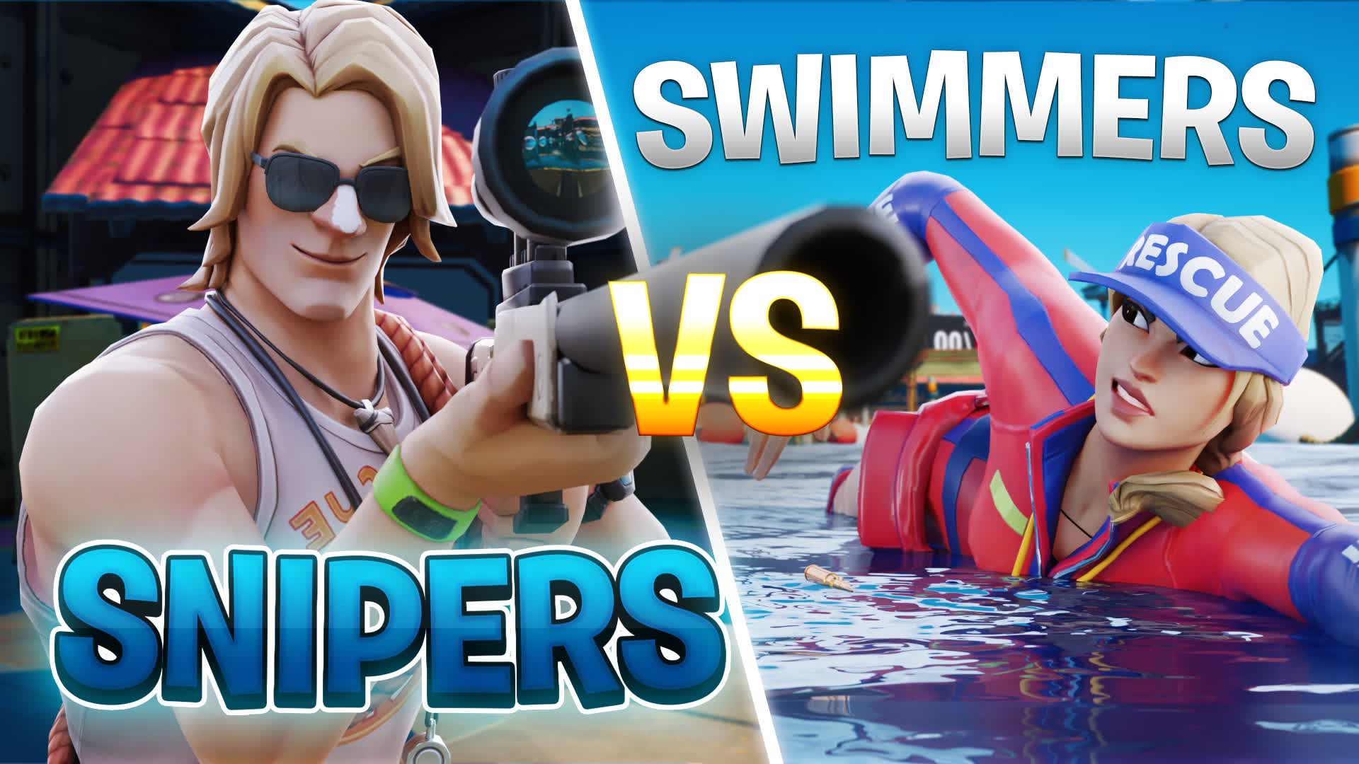 🏊 Coastguard Snipers vs Swimmers 🔫 [ kru6 ] – Fortnite Creative Map Code