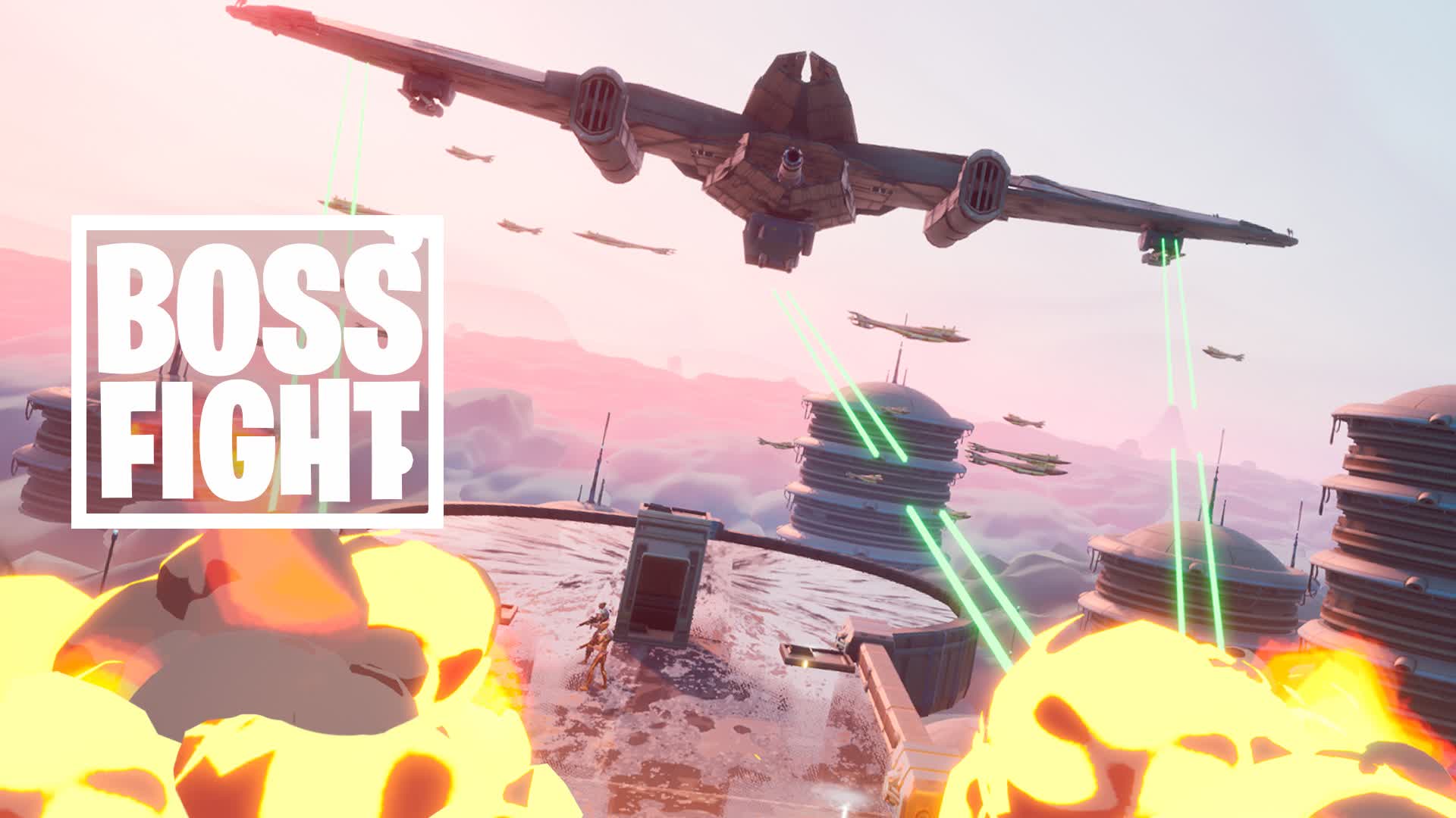 SPACESHIP BOSS FIGHT [ zahame ] – Fortnite Creative Map Code