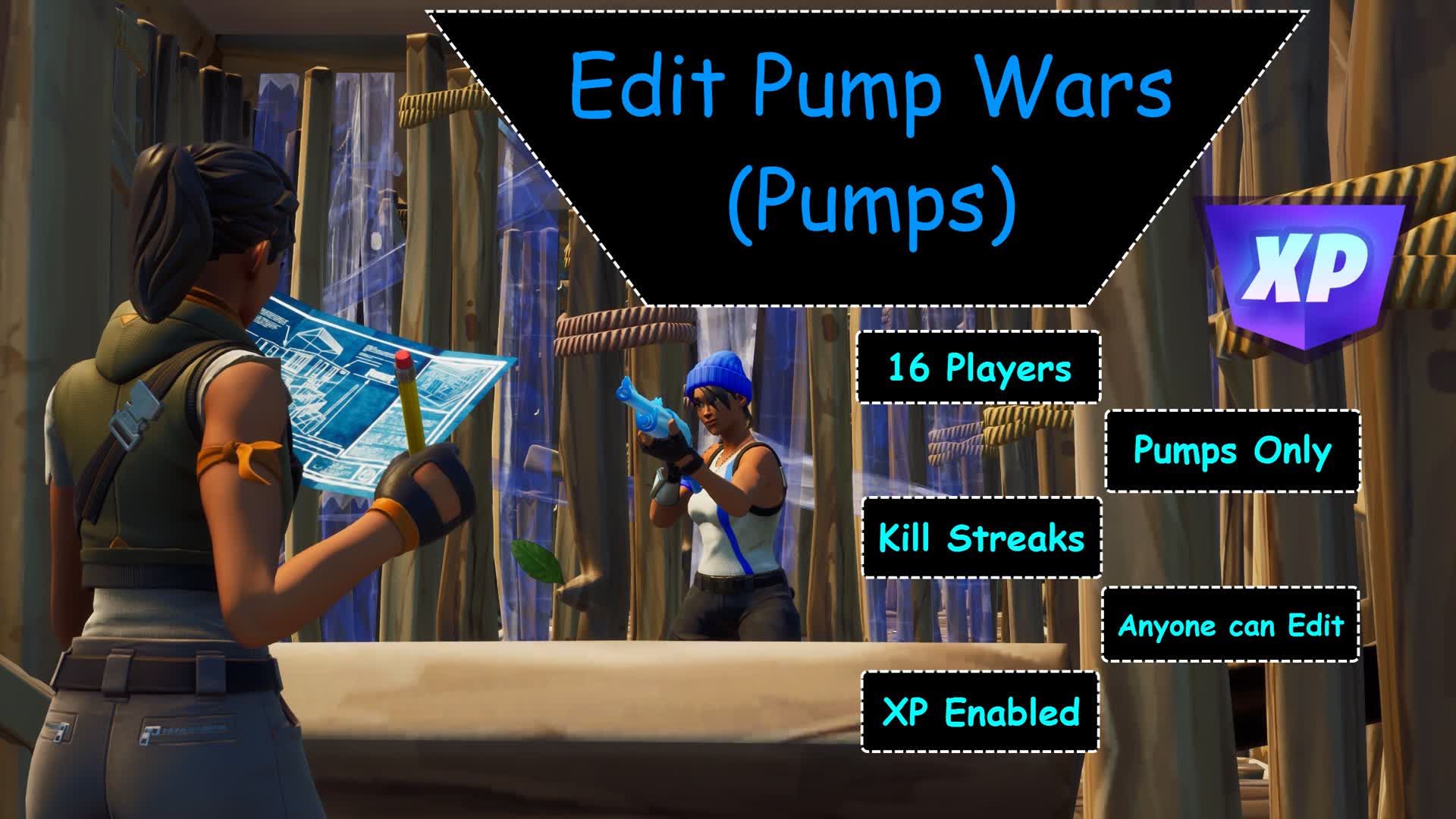Edit pump wars|unrealsed skins| [ solome ] – Fortnite Creative Map Code
