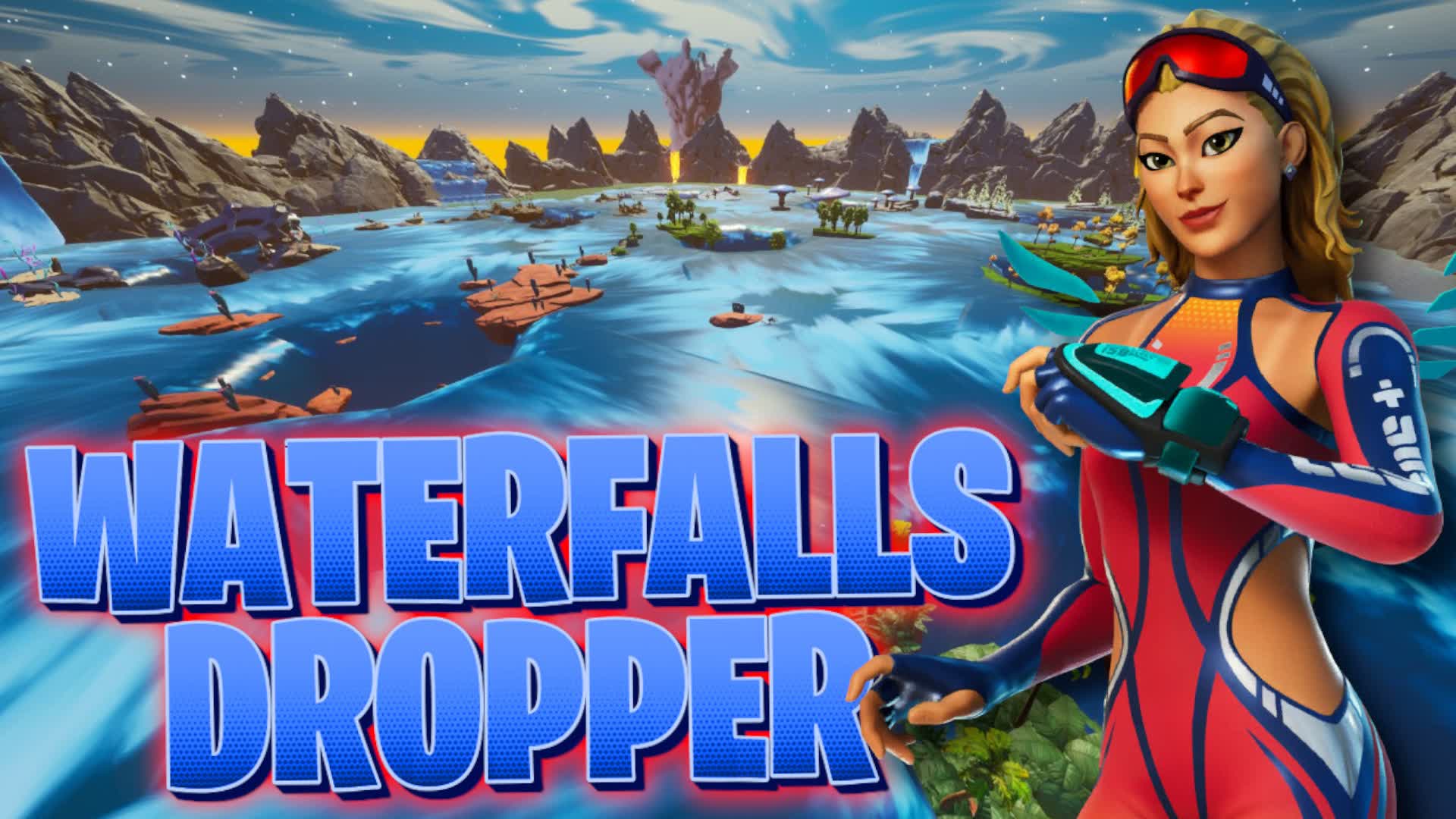 💧WATERFALLS DROPPER💧 [ lemoon-yt ] – Fortnite Creative Map Code