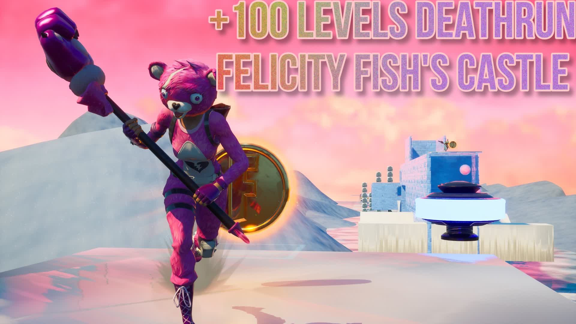 +100LVL DEATHRUN Felicity Fish's Castle [ tiobenj ] – Fortnite Creative Map Code