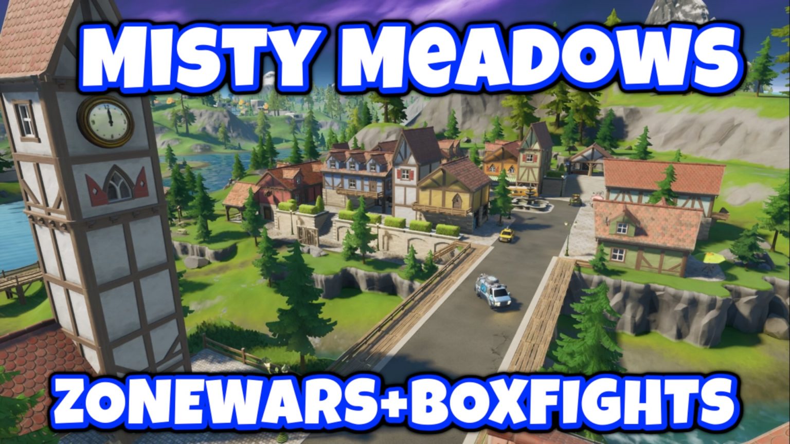 MISTY MEADOWS ZONEWARS AND BOXFIGHTS [ lil-wikipedia ] – Fortnite Creative Map Code