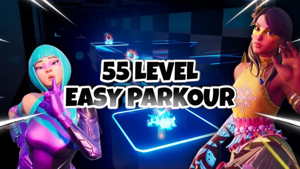 55 Level Easy Parkour🦋 [ lkt ] – Fortnite Creative Map Code