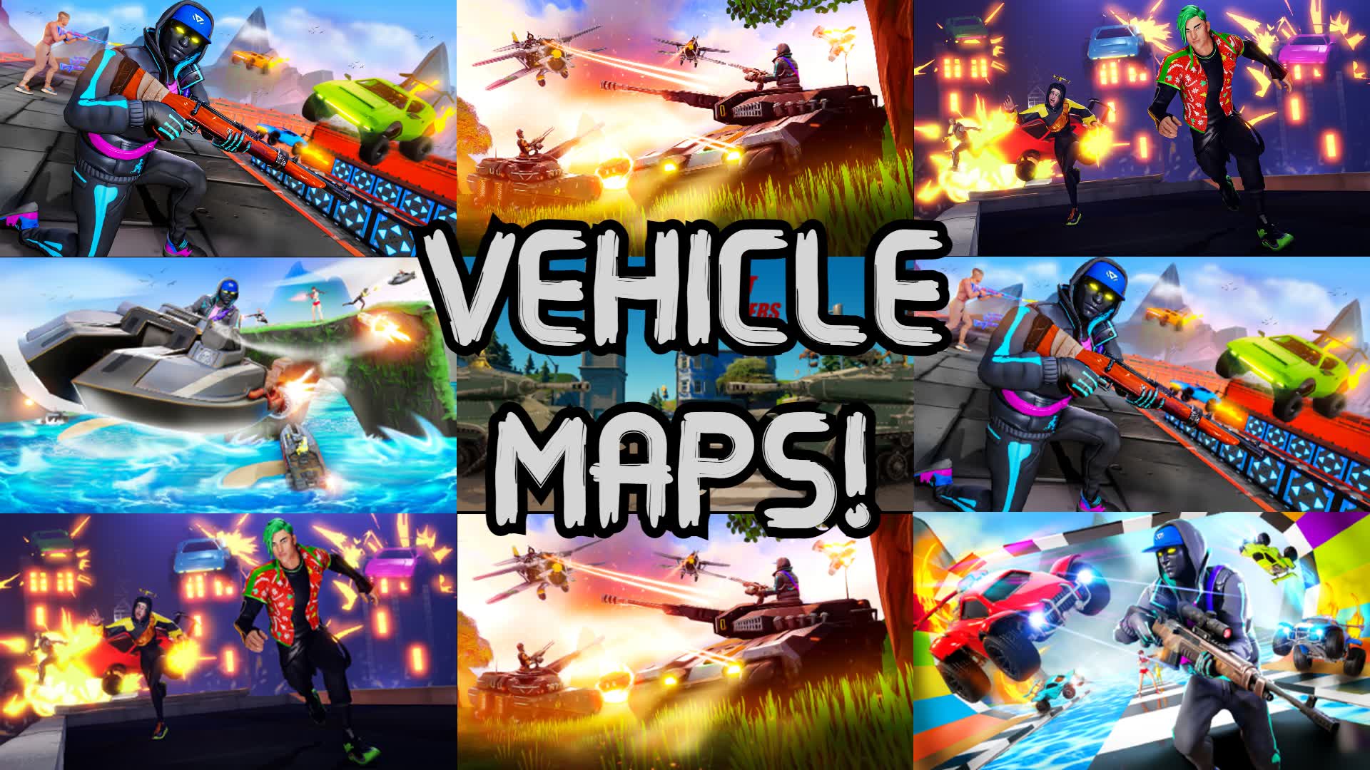 VEHICLE MAPS! 🚗🛩️🚁🚤 [ dudiing ] – Fortnite Creative Map Code