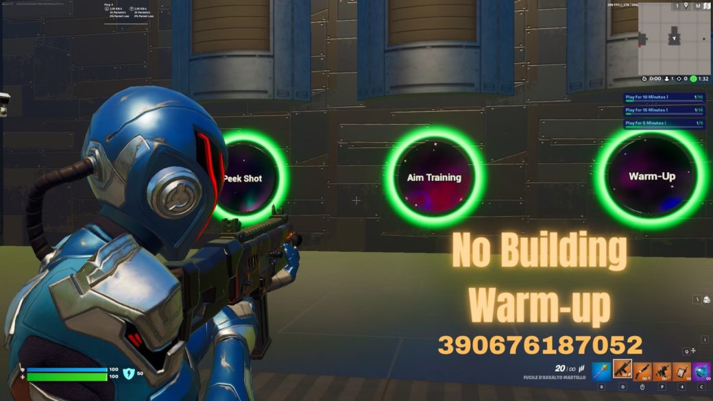 No Building Warm-Up Chapter 4 [ auron-79 ] – Fortnite Creative Map Code