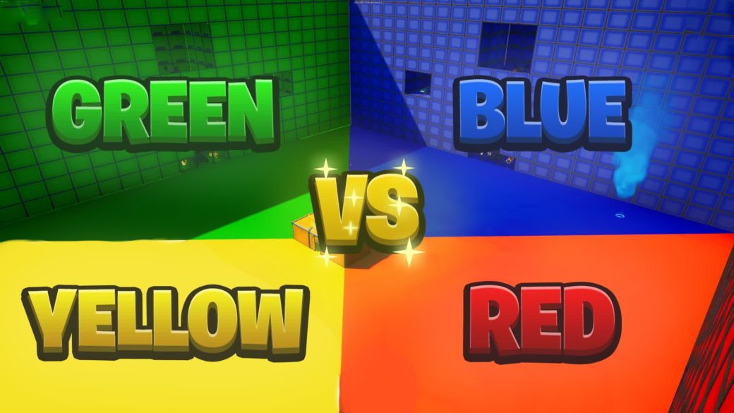 RED VS 💛YELLOW VS 💚GREEN VS 💙BLUE [ giovafncreative ] – Fortnite Creative Map Code