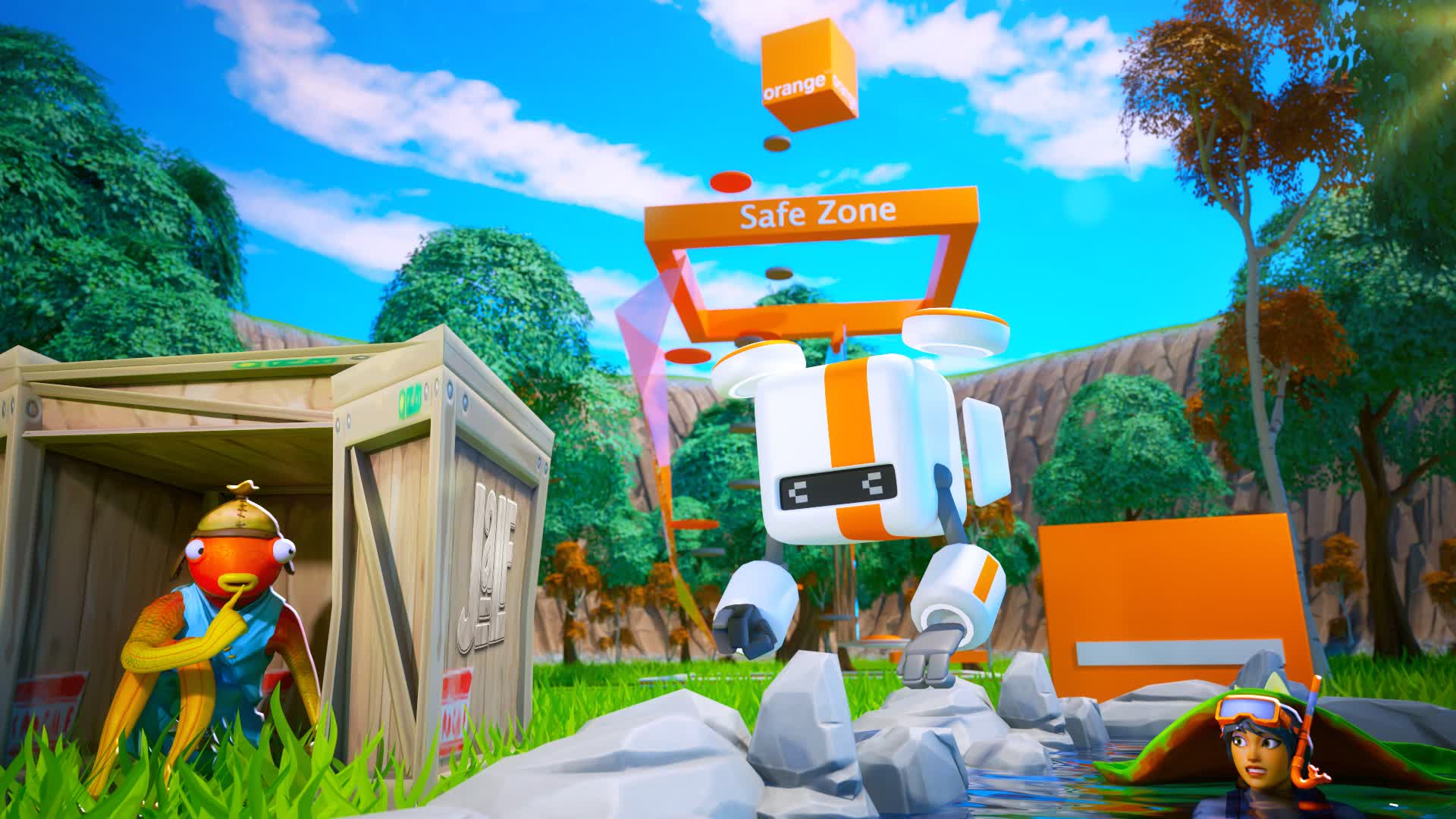 HIDE AND SEEK - SAFE ZONE ORANGE [ jalf ] – Fortnite Creative Map Code