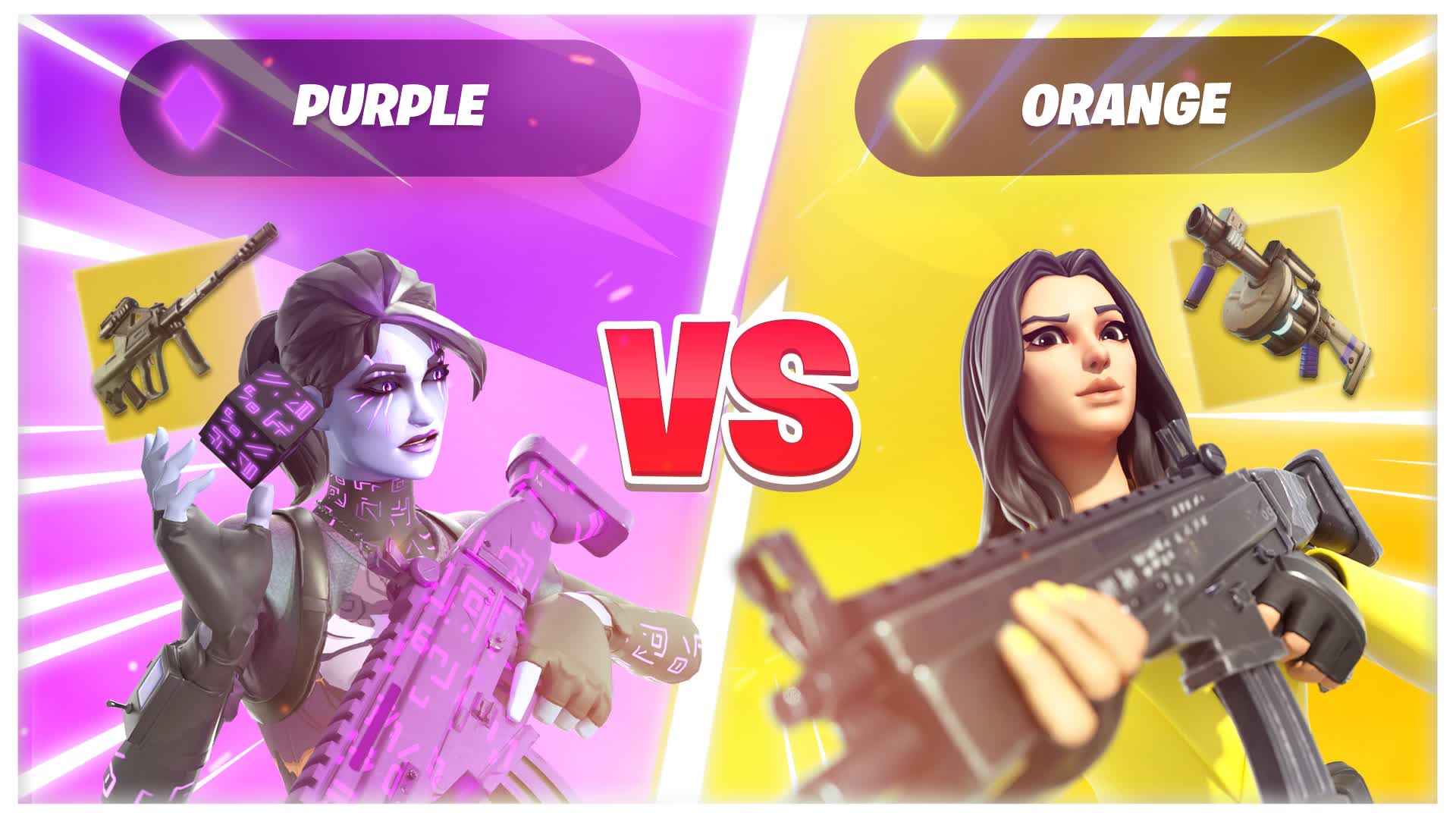 🧡Orange vs💜Purple: Team Battle(Mythic) [ nsmash ] – Fortnite Creative ...