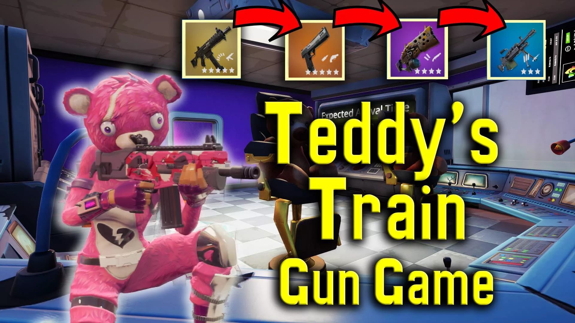 Teddy's Train | Gun Game [ bushycreate ] – Fortnite Creative Map Code