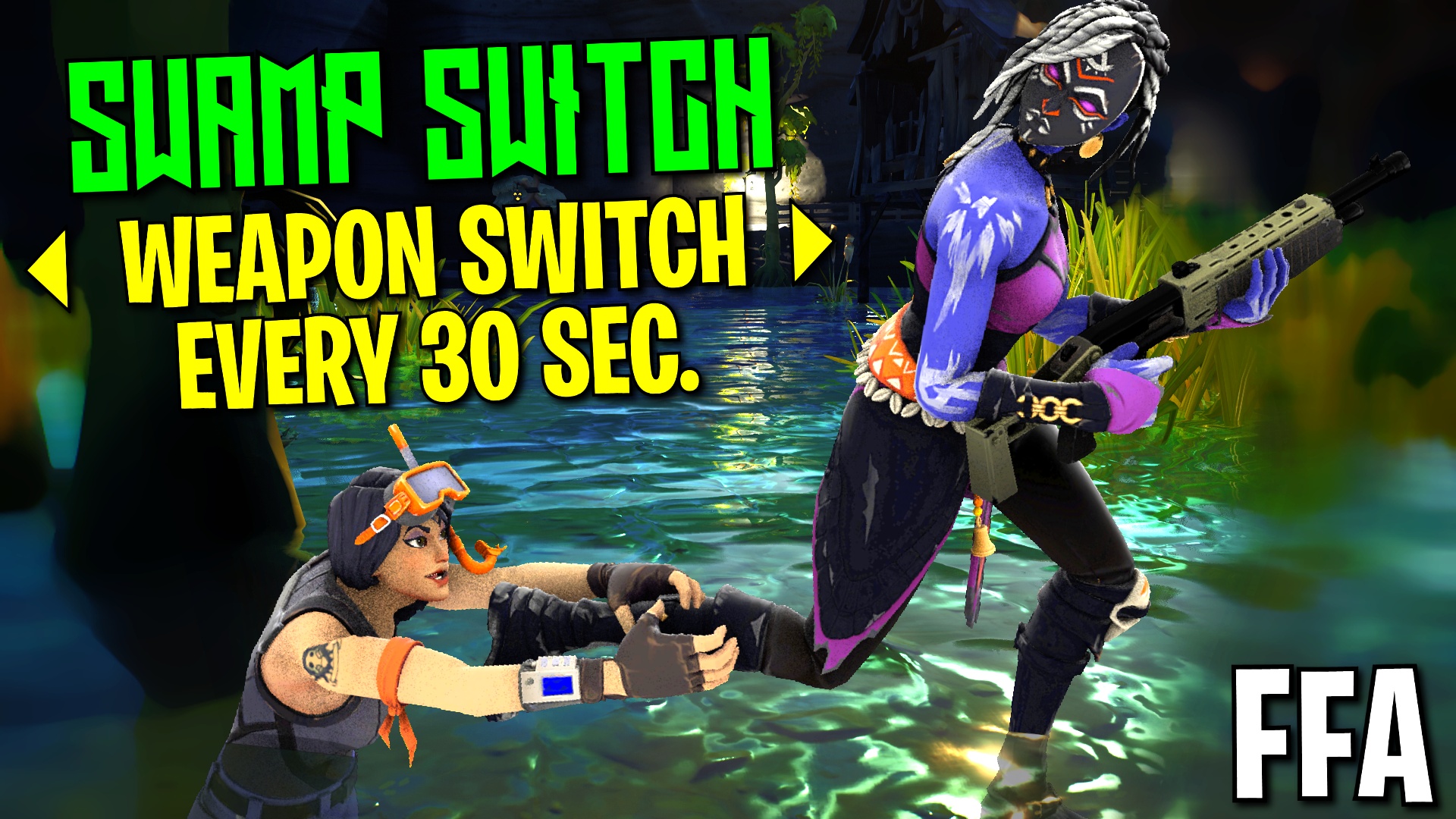 🐊🌿 SWAMP SWITCH FFA 🌿🐸 [ arcaderoom ] – Fortnite Creative Map Code