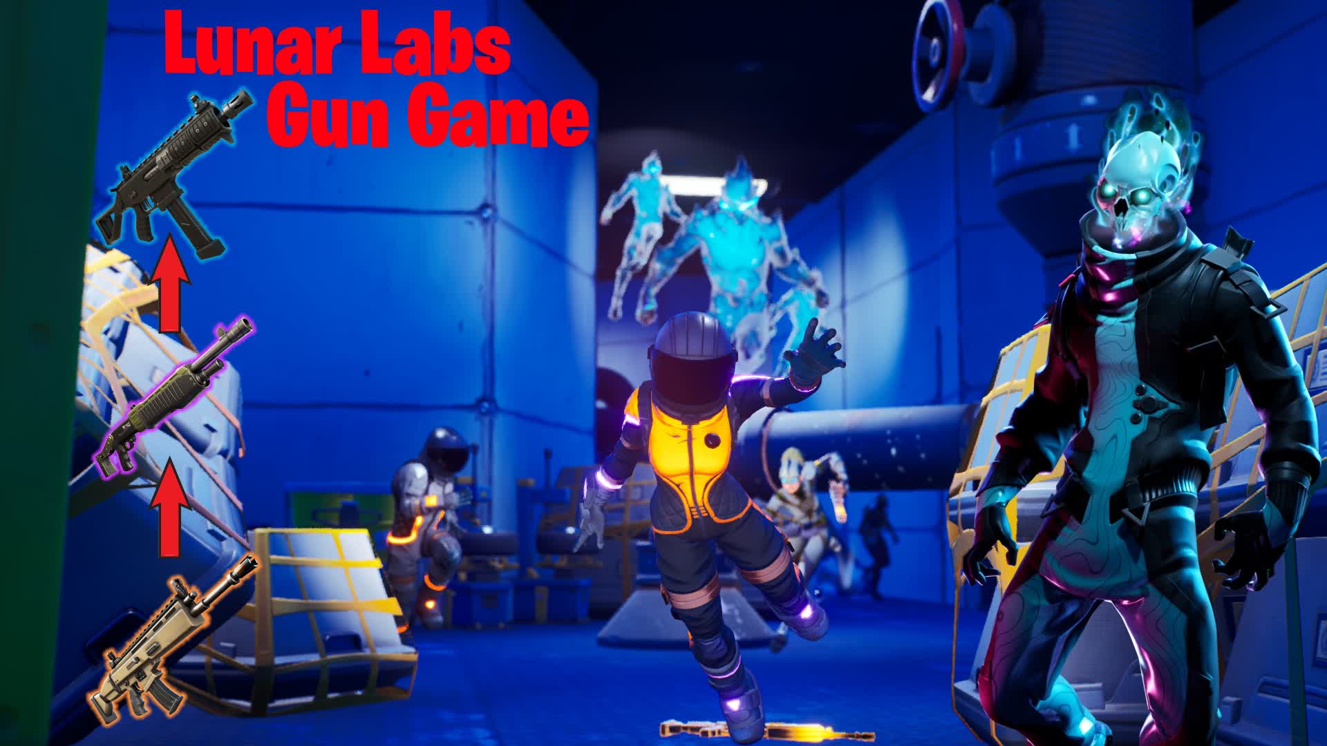🛸Lunar Labs Gun Game🛸 [ Equinox ] – Fortnite Creative Map Code