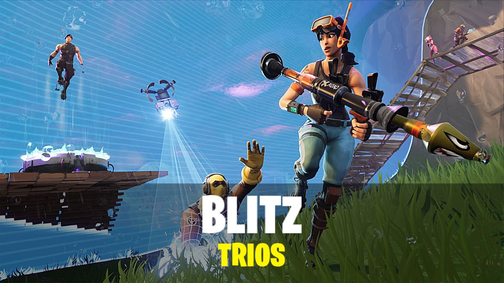 🌩 BLITZ - BATTLE ROYALE (TRIOS) 🌩 [ vyb ] – Fortnite Creative Map Code