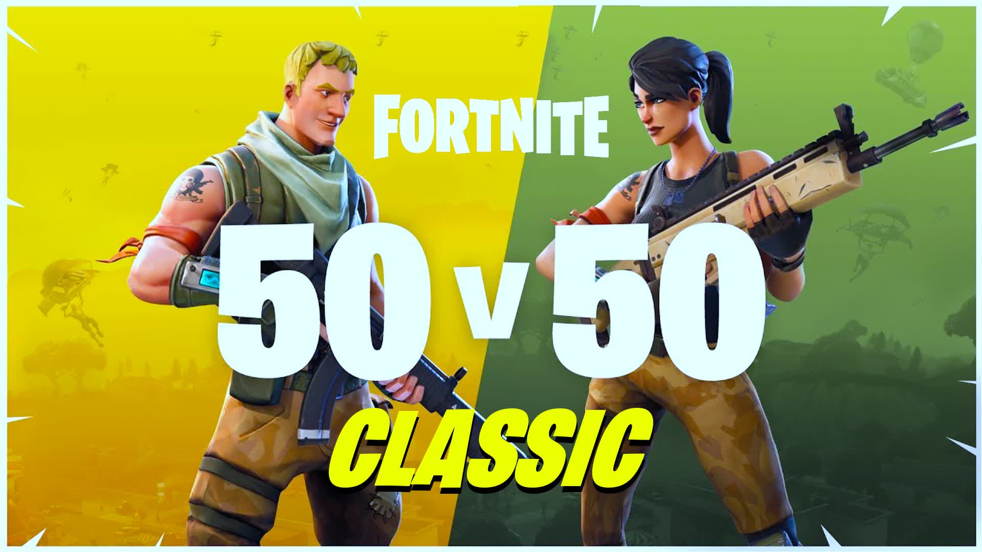 OG 50 VS 50: GOLD [ mithic ] – Fortnite Creative Map Code
