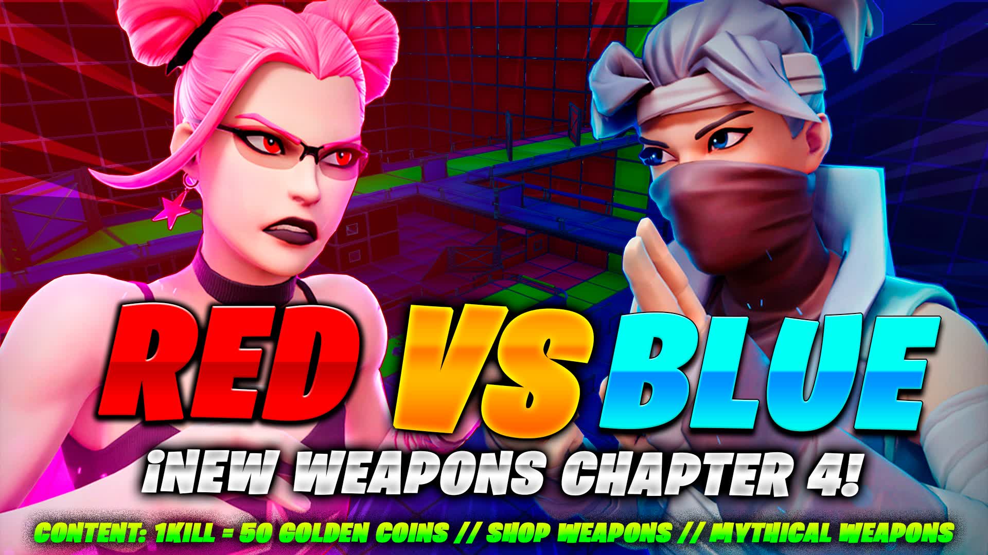 🔴RED VS BLUE🔵 | NEW WEAPONS CHAPTER 4 [ chilenito ] – Fortnite Creative ...