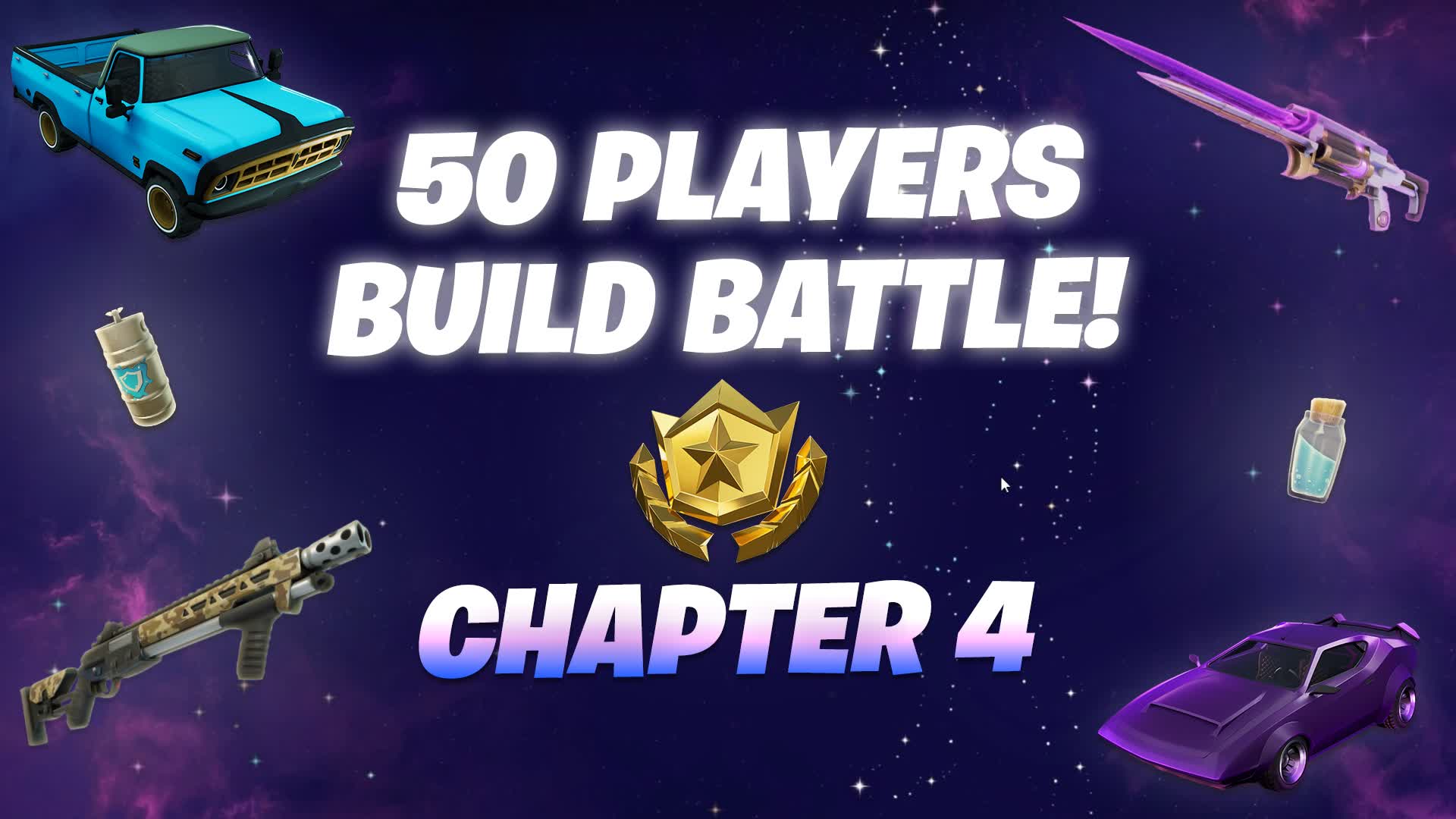CH-4🌟50 Players Build Battle📈(Vehicle) [ nsmash ] – Fortnite Creative Map Code