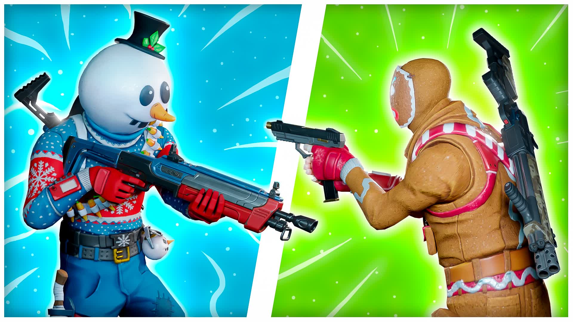 Snowman vs Gingerbread man! [ team50 ] – Fortnite Creative Map Code