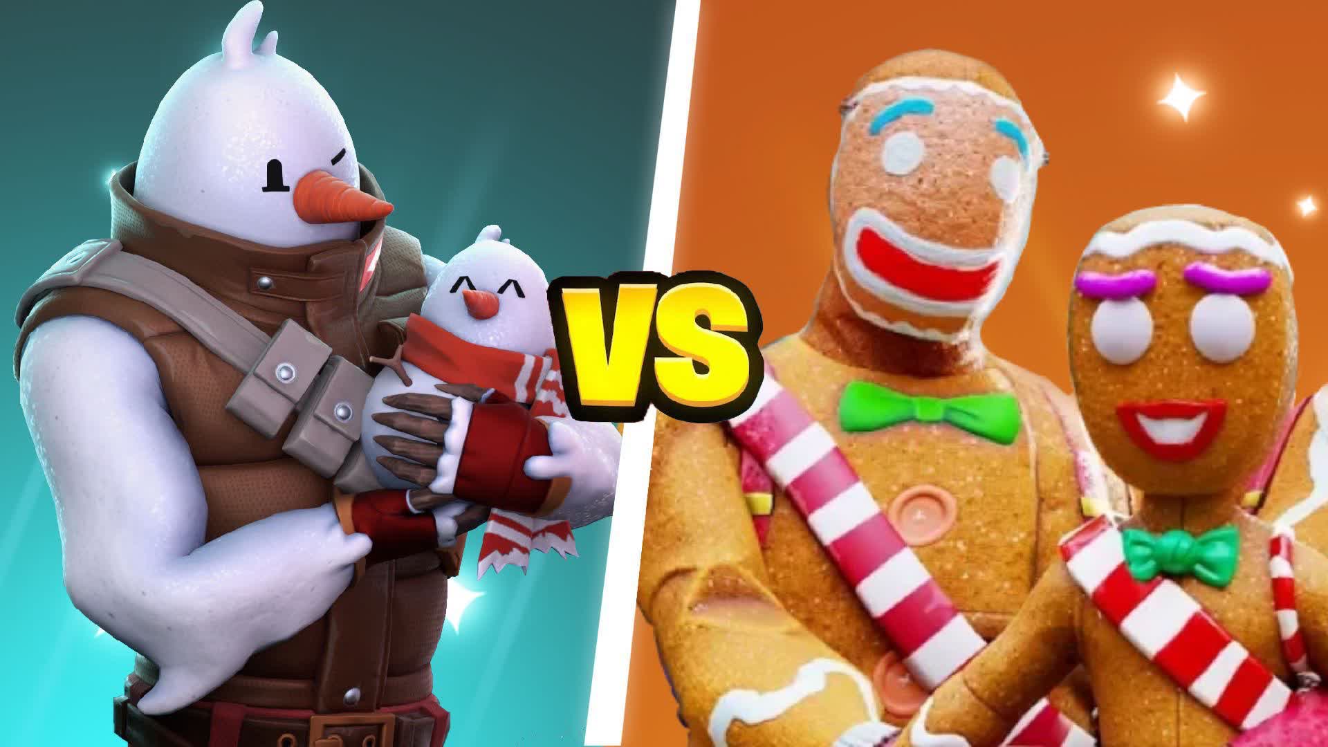 Snowman☃ VS Gingerbread🍪 [ palme ] – Fortnite Creative Map Code