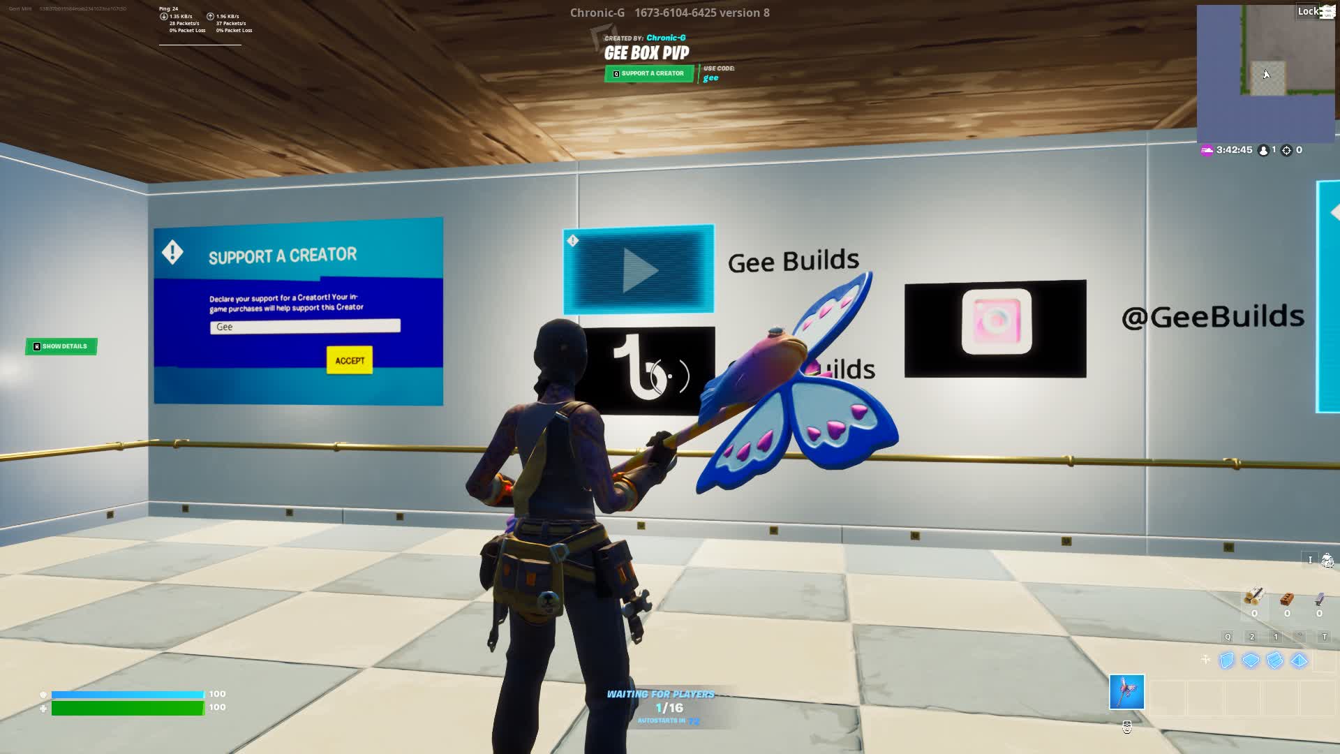 GEE BOX PVP [ Chronic-G ] – Fortnite Creative Map Code