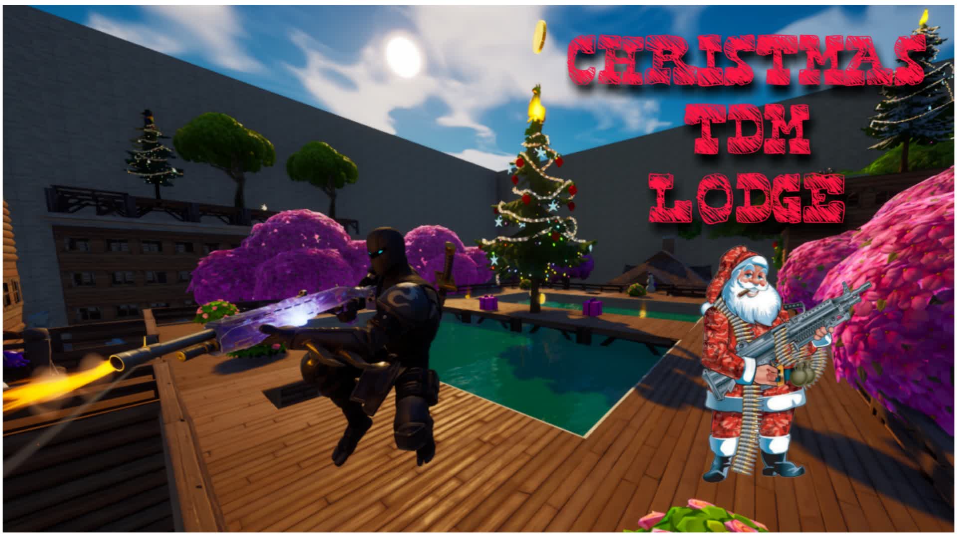 Christmas Symmetrical Lodge TDM [ mark-rizz ] – Fortnite Creative Map Code
