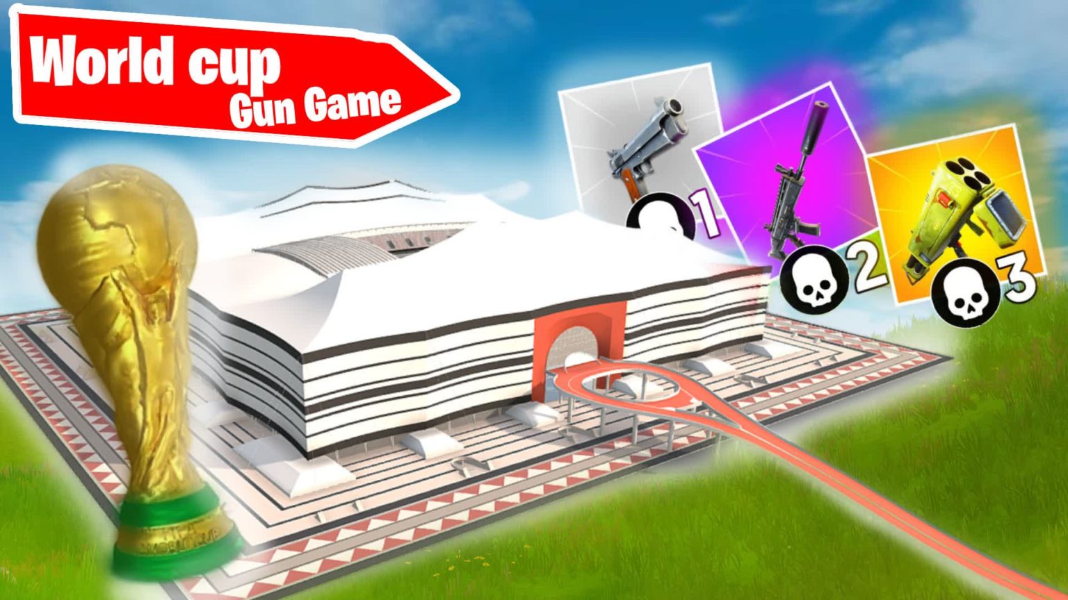 GUN GAME |Fifa World cup stadium 2022 [ hfn ] – Fortnite Creative Map Code