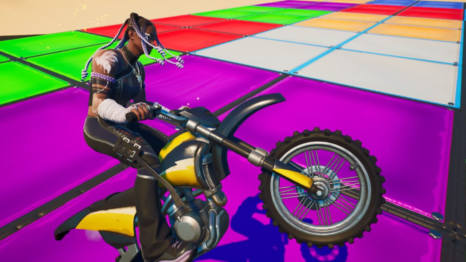 MOTORCYCLES COLOR SWITCH [ pablomegagatoyt ] – Fortnite Creative Map Code
