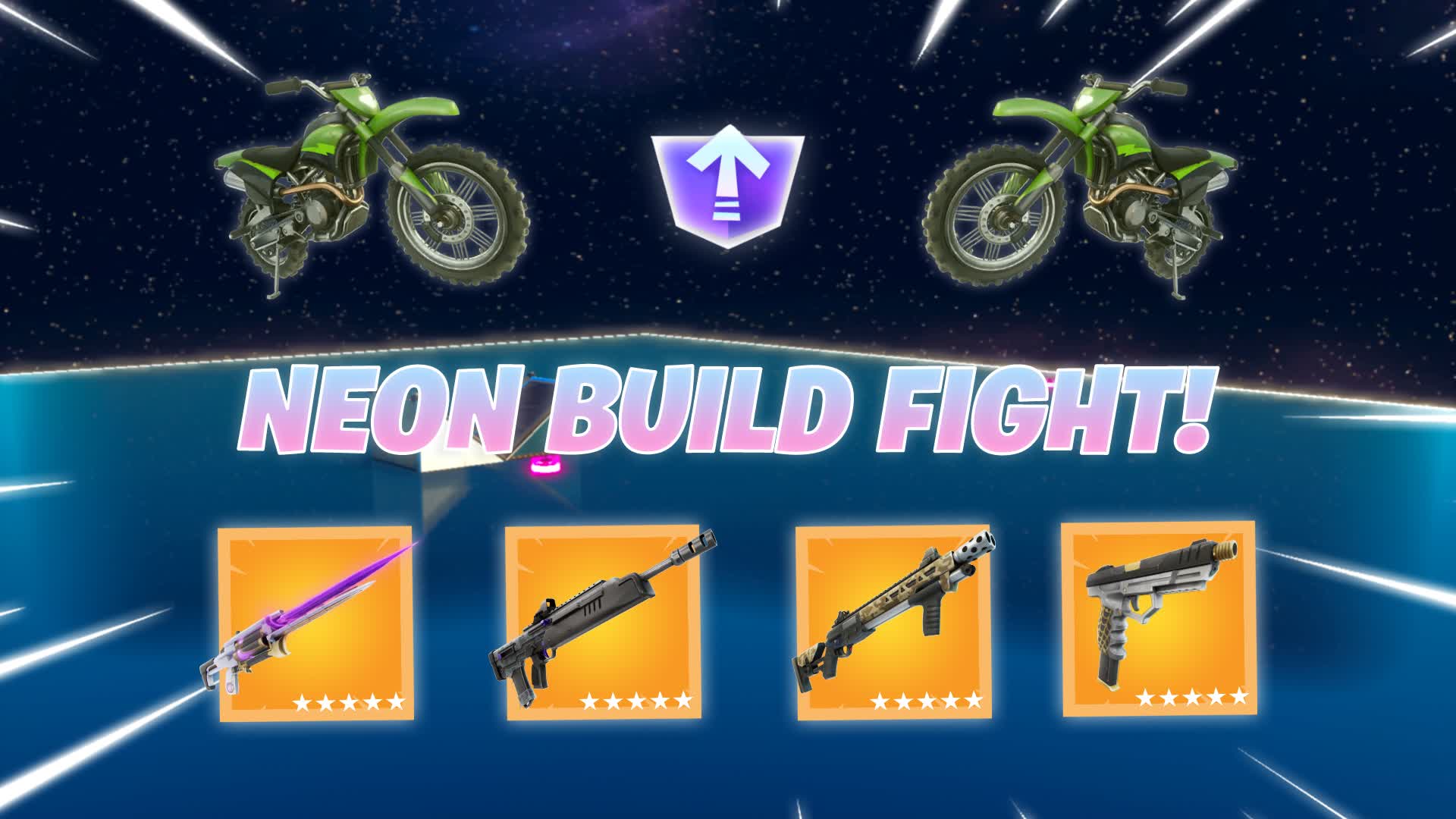 Neon Build Fight (Dirt Bikes) [ nsmash ] – Fortnite Creative Map Code