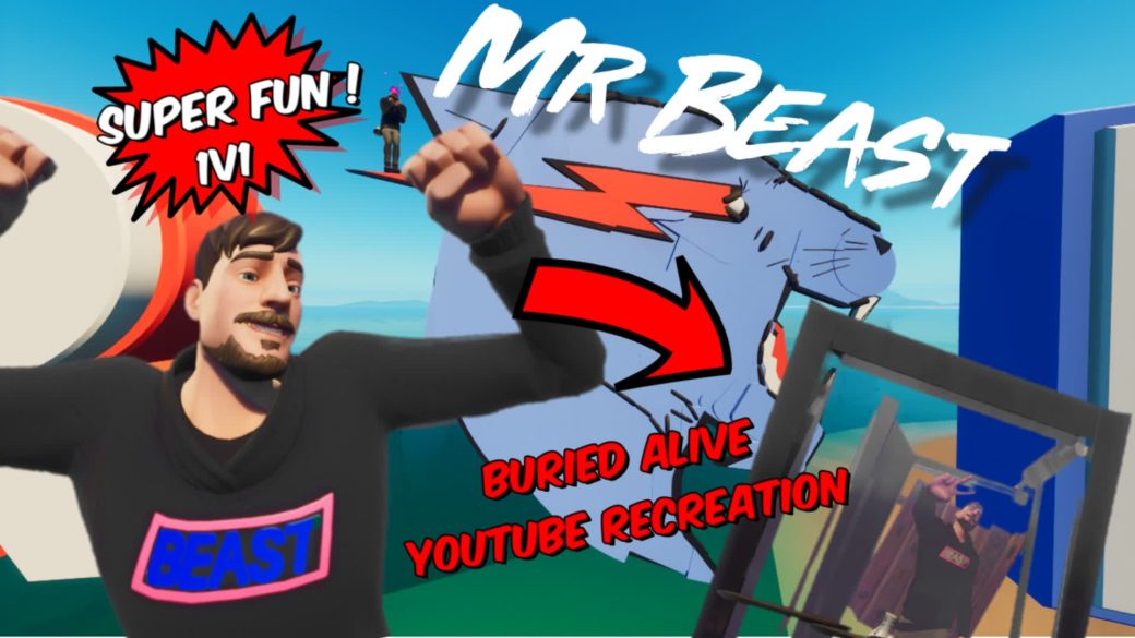 🔴Mr Beast 1v1 Buried Challenge📦 [ vco ] – Fortnite Creative Map Code