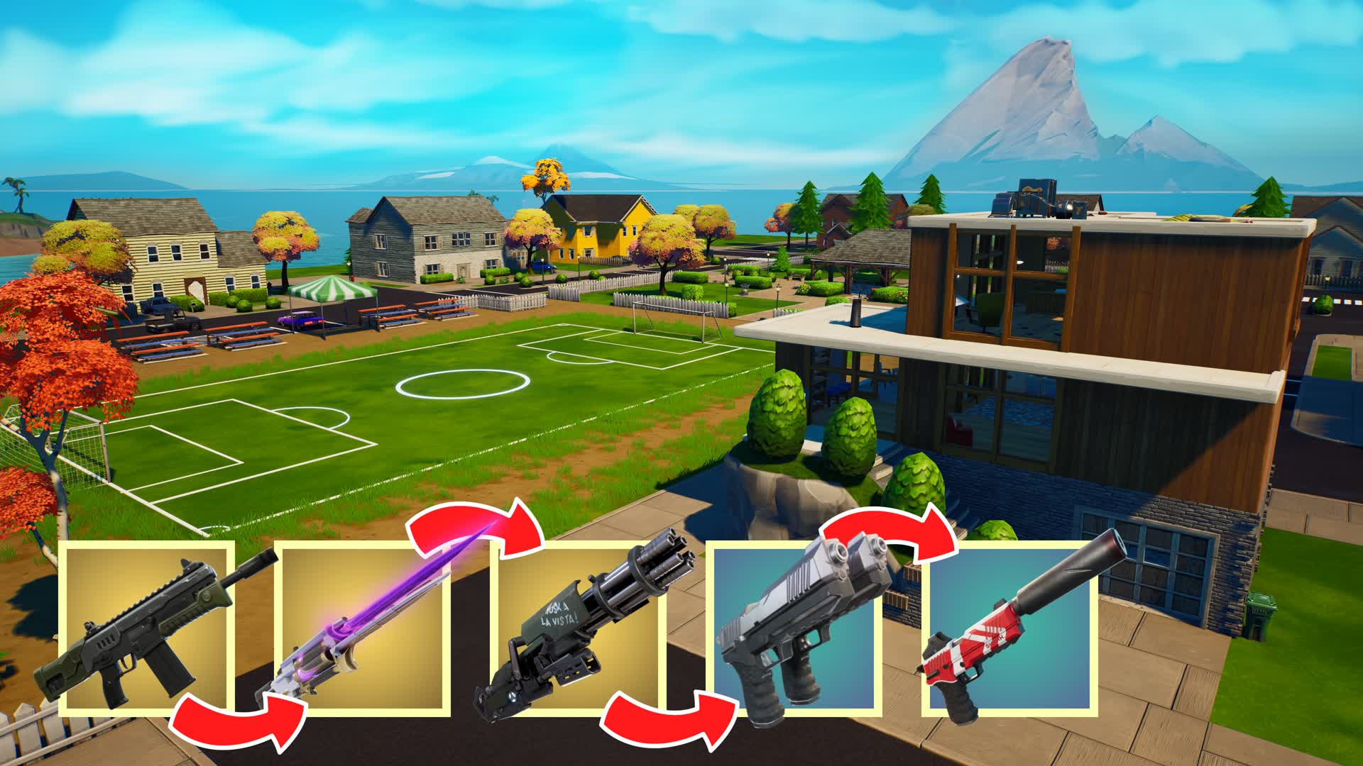 OG Pleasant Park - Gun Game [ asterfn ] – Fortnite Creative Map Code