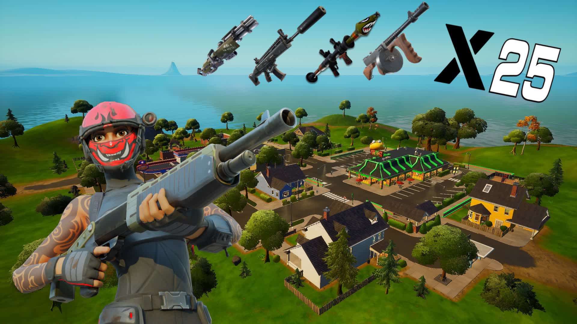 Jeu d'armes Greasy Grove [ ltx_22 ] – Fortnite Creative Map Code