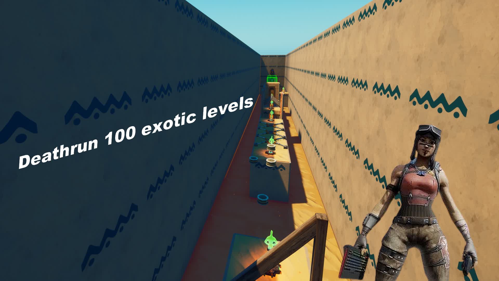 Deathrun 100 exotic levels [ team-tonydjytb ] – Fortnite Creative Map Code