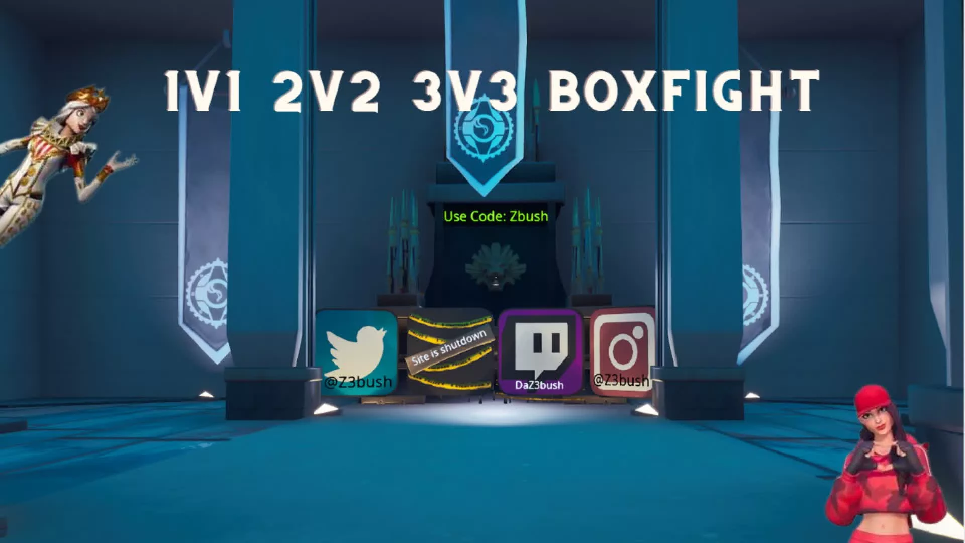 3v3 2v2 1v1 Boxfights [ Z3bush ] – Fortnite Creative Map Code