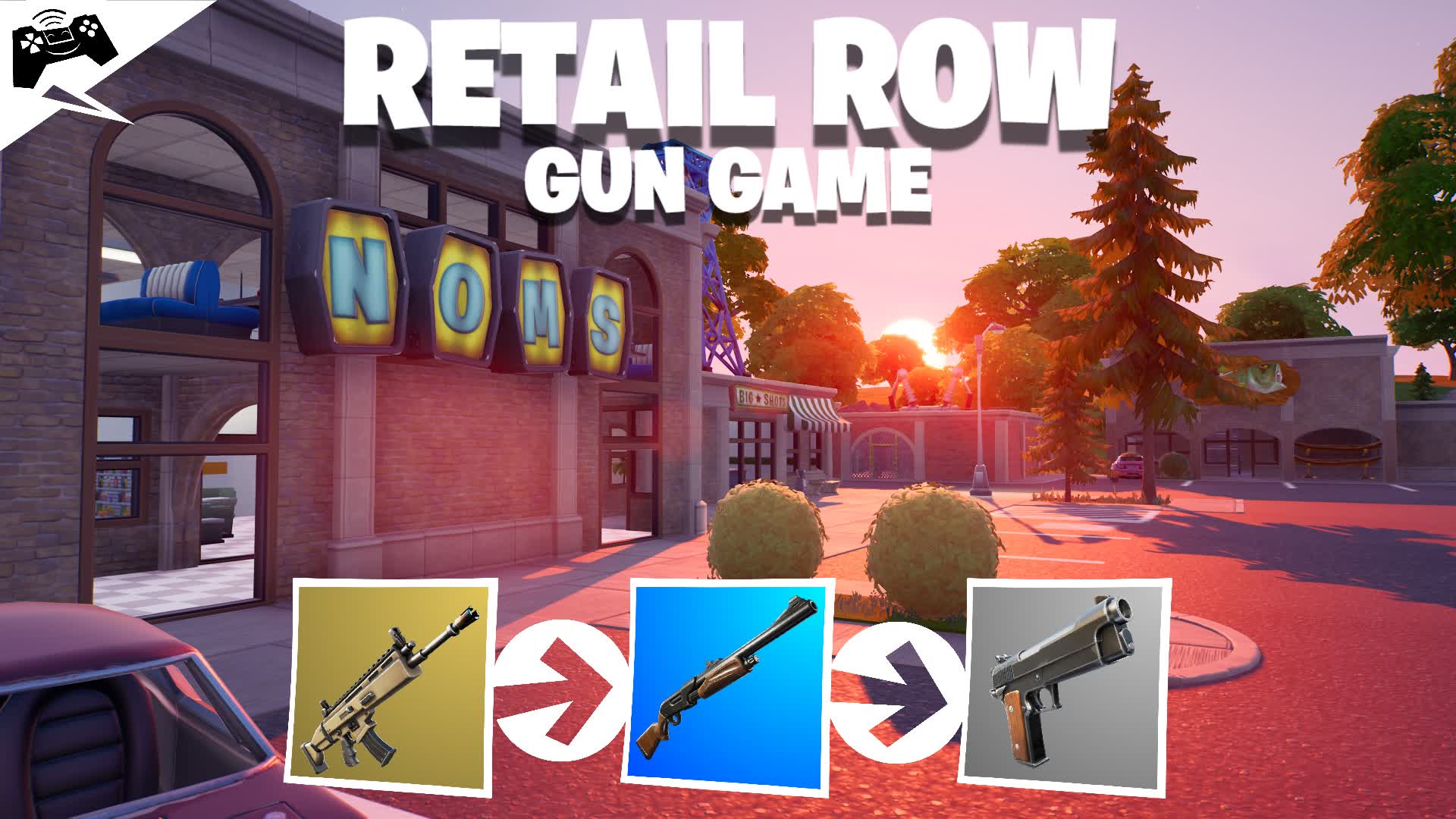 Retail Row Gun Game [ jakus ] – Fortnite Creative Map Code